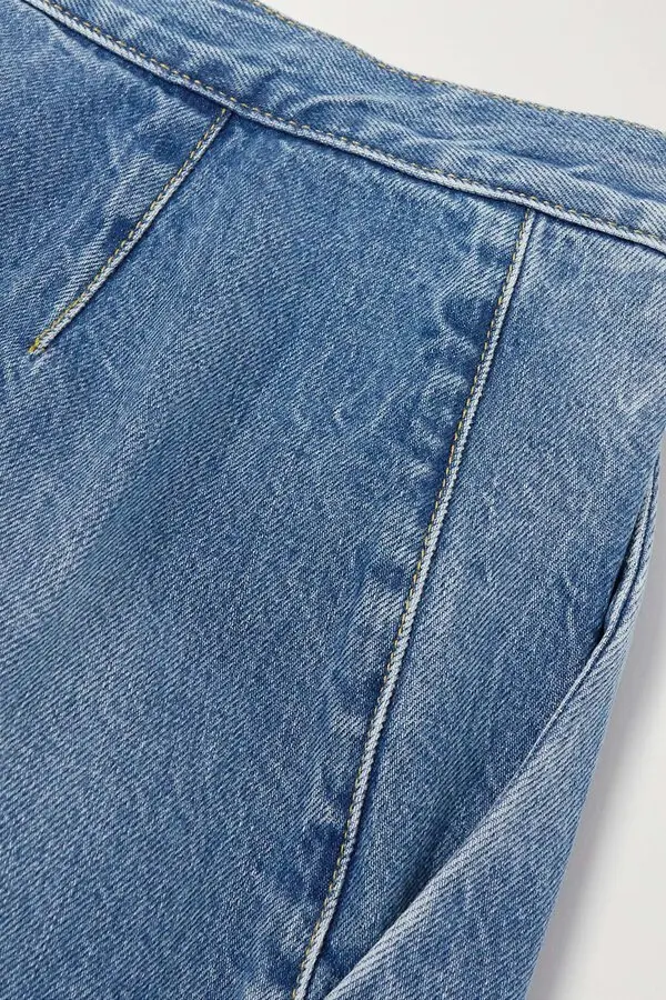 THE ROW Tunna Asymmetric High-rise Wide-leg Jeans