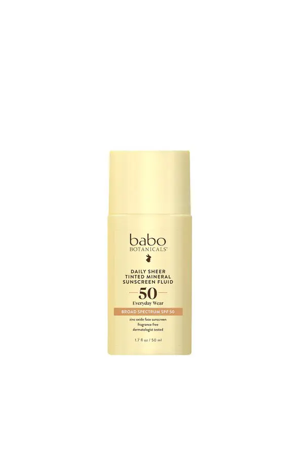 BABO BOTANICALS Daily Sheer Tinted Mineral Sunscreen Fluid Spf 50 - Blue