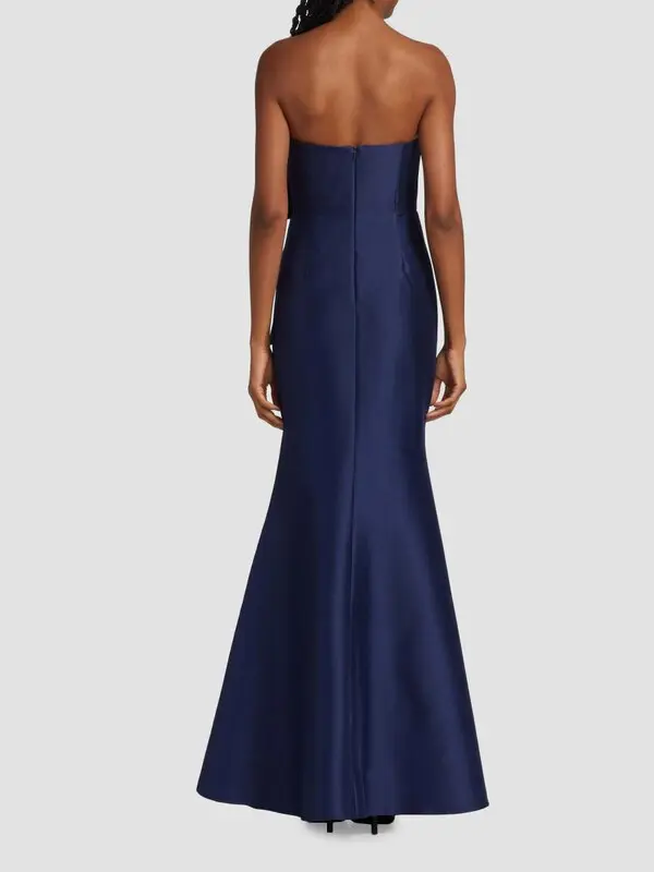 Badgley Mischka Strapless Bow Gown