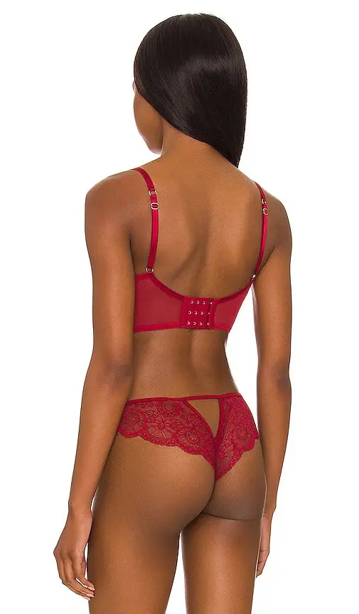 THISTLE AND SPIRE Chelsea Bustier In Burgendy