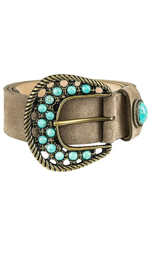 Streets Ahead Savannah Suede Waist Belt In Taupe - 30% Off  display picture 1