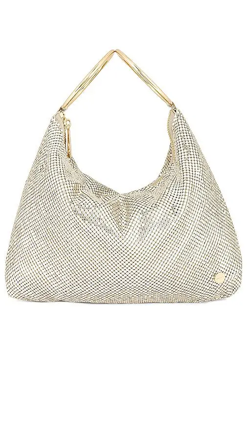 OLGA BERG Shar Mesh Convertible Bag In Metallic