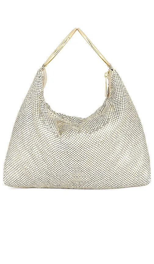 OLGA BERG Shar Mesh Convertible Bag In Metallic