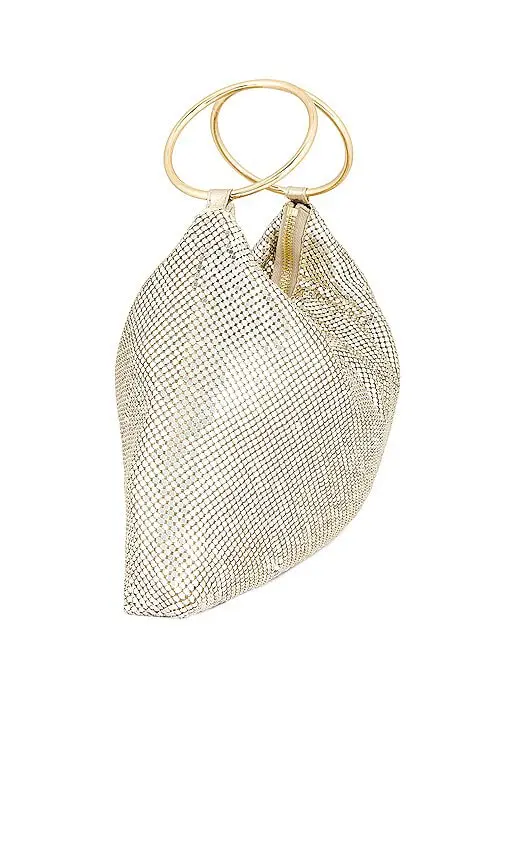 OLGA BERG Shar Mesh Convertible Bag In Metallic