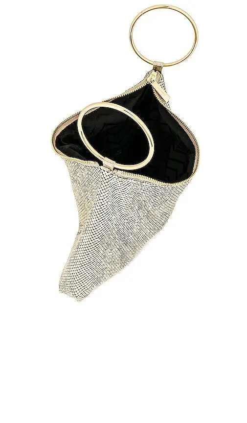 OLGA BERG Shar Mesh Convertible Bag In Metallic