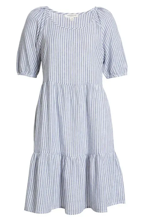 beach lunch lounge linen dress Beachlunchlounge Linen Blend Tropical Print Ruffle Sleeve Dress Size Large