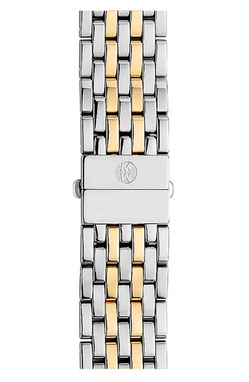 Michele Deco 18mm Two-tone Bracelet - Silver/ Gold