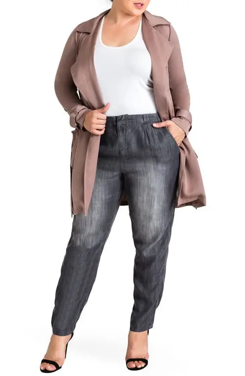STANDARDS & PRACTICES Louise High Rise Pleat Denim Crop Pants