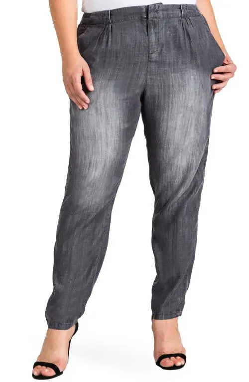 STANDARDS & PRACTICES Louise High Rise Pleat Denim Crop Pants