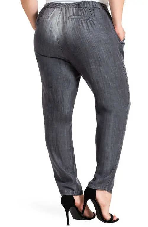 STANDARDS & PRACTICES Louise High Rise Pleat Denim Crop Pants