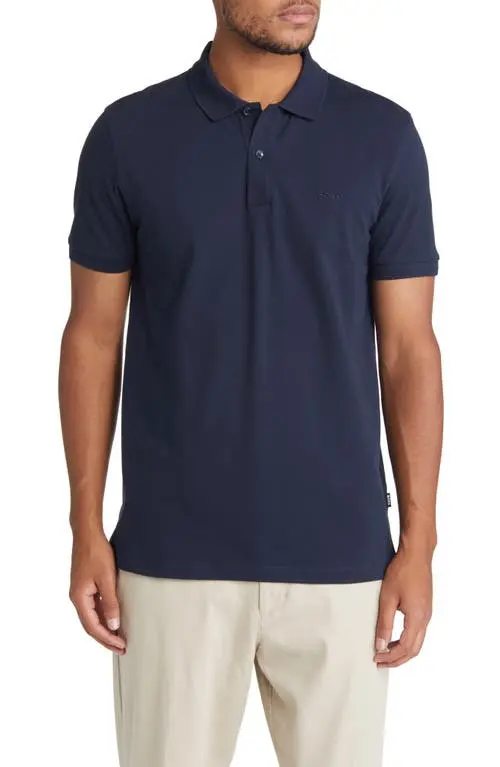 BOSS Pallas Cotton Polo - Dark Blue