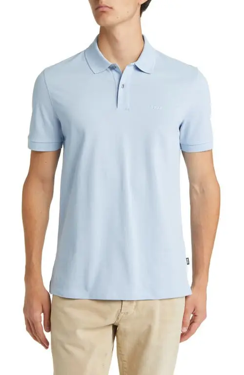 BOSS Pallas Cotton Polo - Light Blue