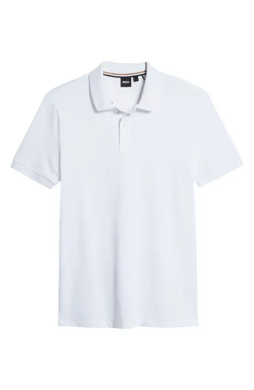 BOSS Pallas Cotton Polo - White