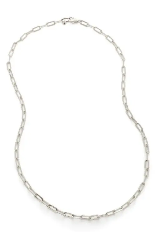 Monica Vinader Deco Paper Clip Chain Necklace - Silver