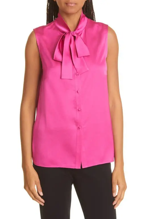 Misook Tie-neck Blouse
