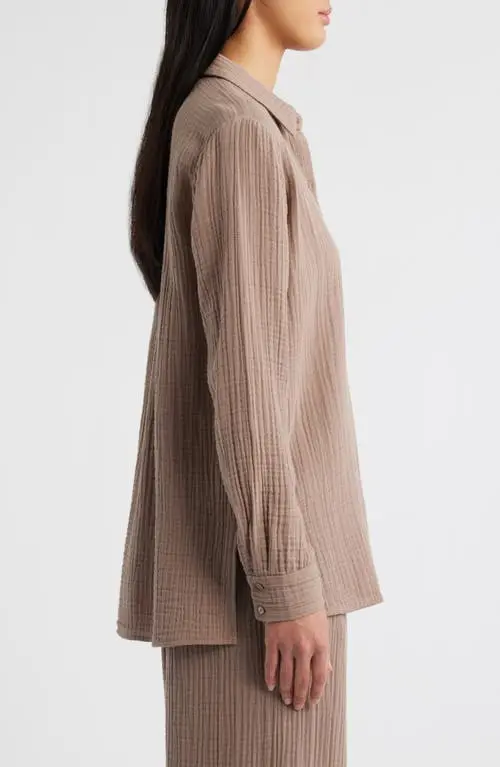 Eileen Fisher Organic Cotton Button-up Shirt