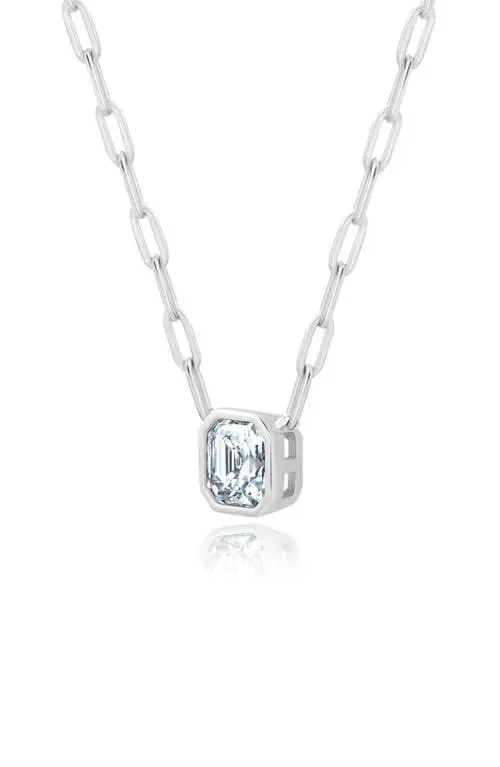 CRISLU Asscher Cubic Zirconia Pendant Necklace