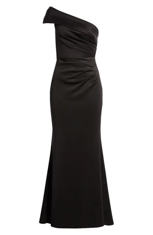 Eliza J Off-the-shoulder Fit & Flare Gown - Black