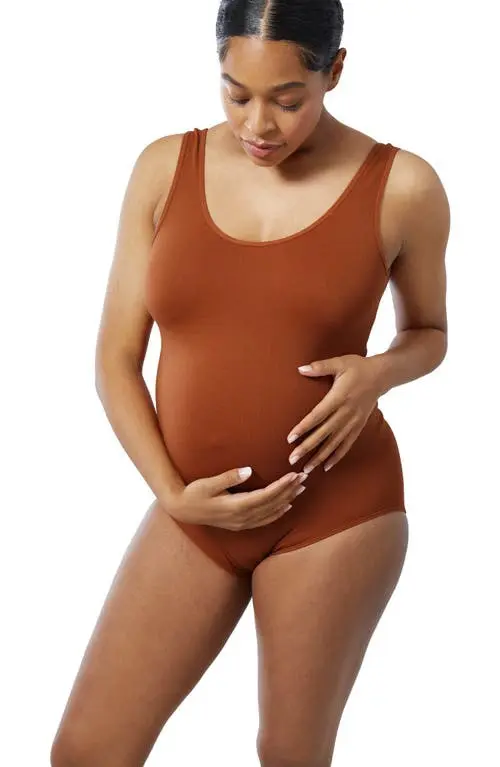 INGRID & ISABEL Cooling Maternity Bodysuit - Ginger Bread