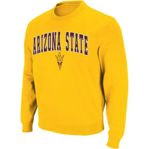 COLOSSEUM Arizona State Sun Devils Arch & Logo Crew Neck Sweatshirt