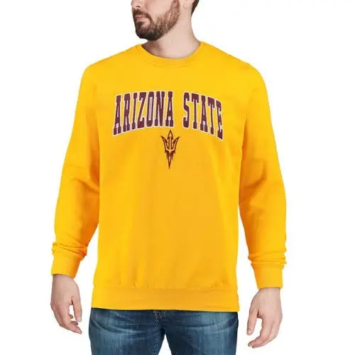 COLOSSEUM Arizona State Sun Devils Arch & Logo Crew Neck Sweatshirt