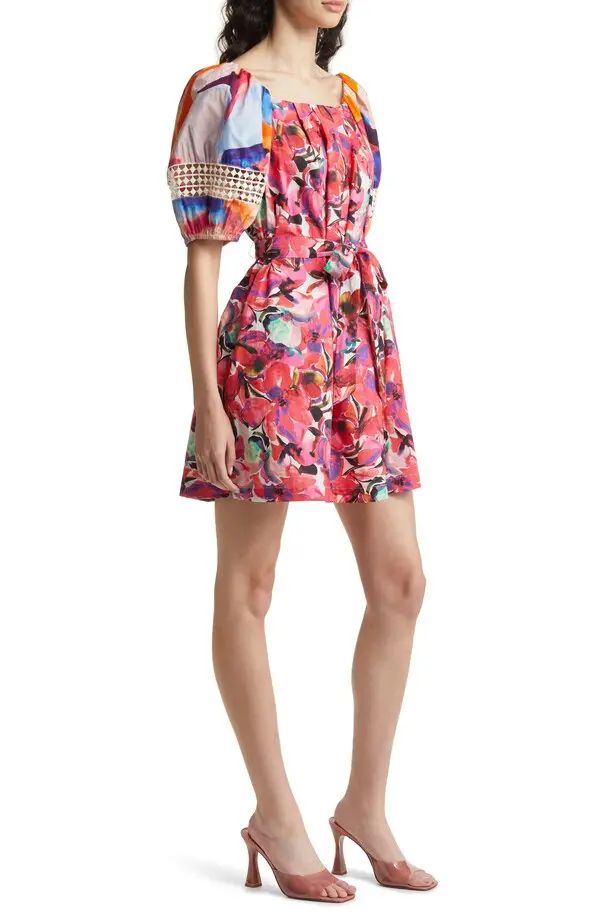 french connection neon dress French Connection One Shoulder Dress - Neon Rose