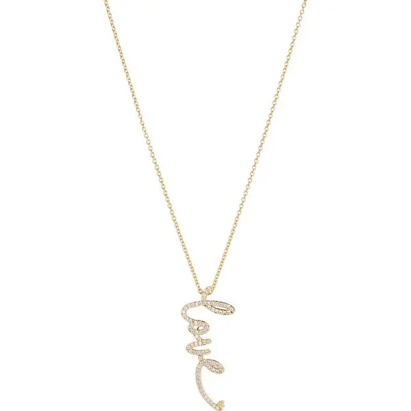 Nadri Cirque Love Pavé Zirconia Pendant Necklace - Gold