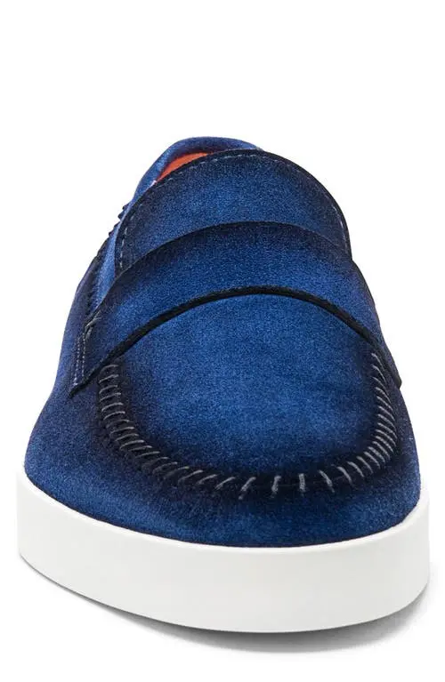 Santoni Leather Loafer - Blue