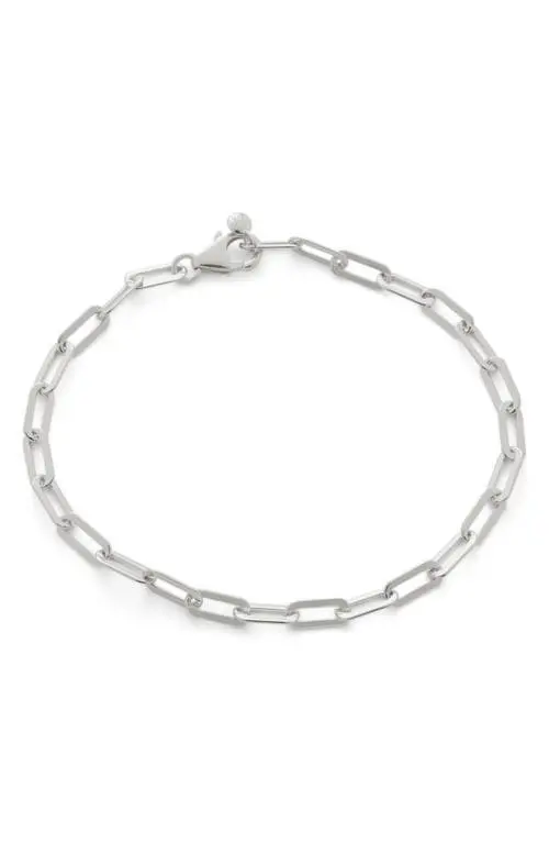 Monica Vinader Deco Paper Clip Chain Bracelet - Silver