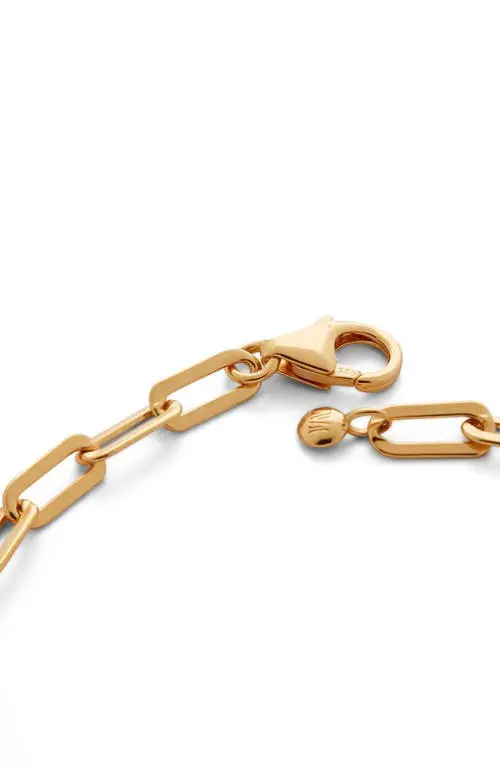 Monica Vinader Deco Paper Clip Chain Bracelet - Yellow Gold