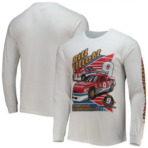 CHECKERED FLAG Bill Elliott 2-spot Long Sleeve T-shirt