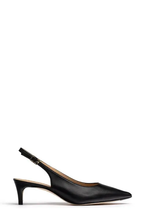 JON JOSEF Tina Slingback Pumps - Black Leather