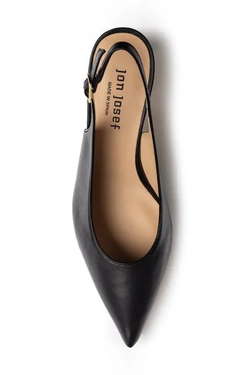JON JOSEF Tina Slingback Pumps - Black Leather