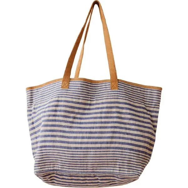 WILL & ATLAS Paloma Stripe Tote Bag - Indigo