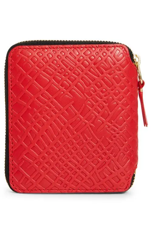 Comme Des Garçons Roots Embossed Leather Zip Wallet