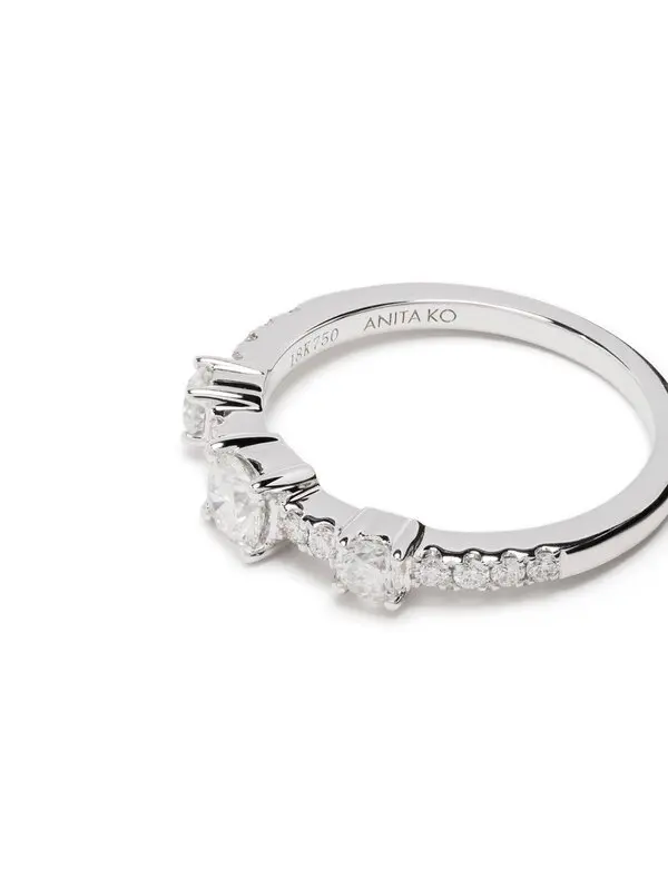 ANITA KO 18kt White Gold Collins Diamond Ring - Silver