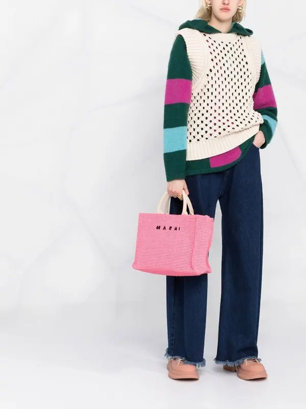Marni Small Raffia Tote Bag