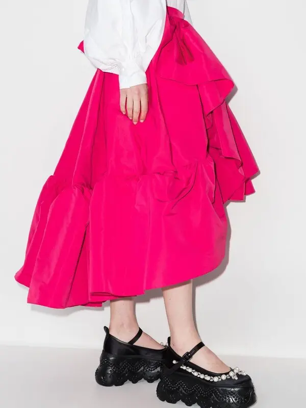 Alexander McQueen Asymmetric Ruffled Skirt