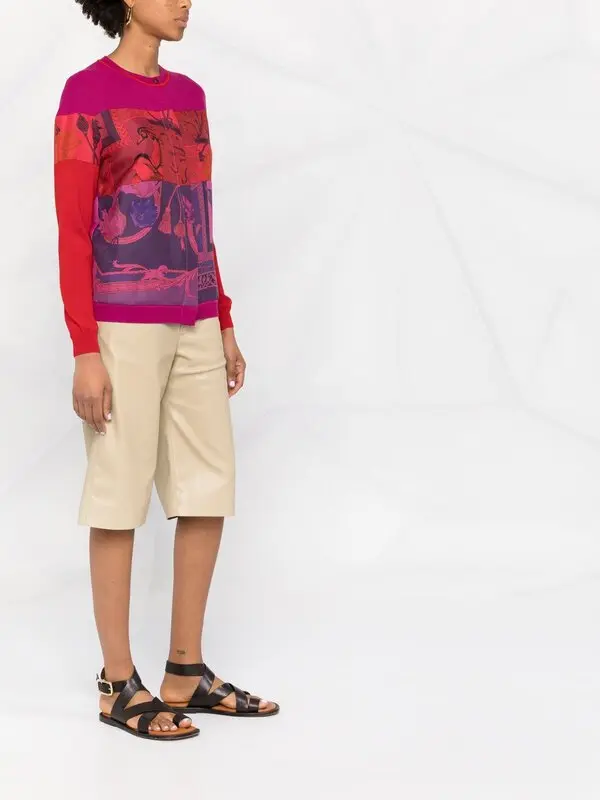 FERRAGAMO Panelled Heritage-print Cardigan