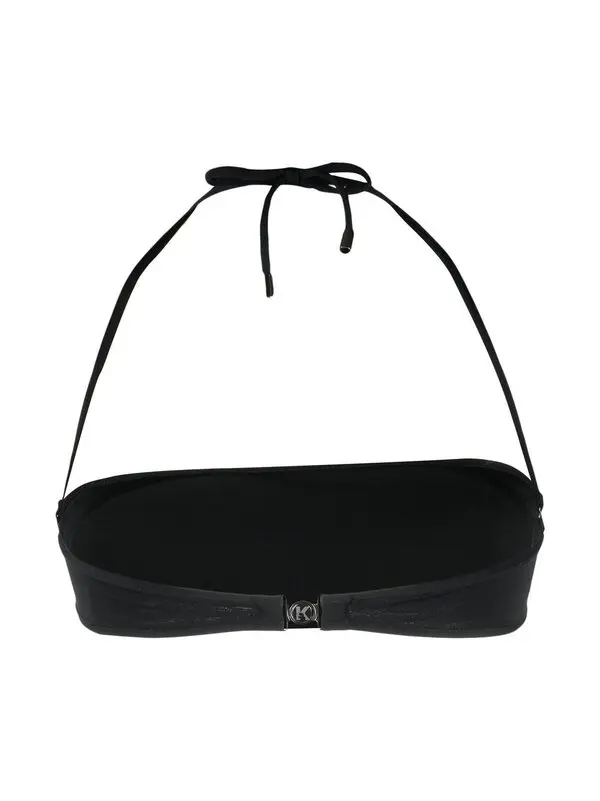 Karl Lagerfeld Logo-print Bandeau Bikini Top