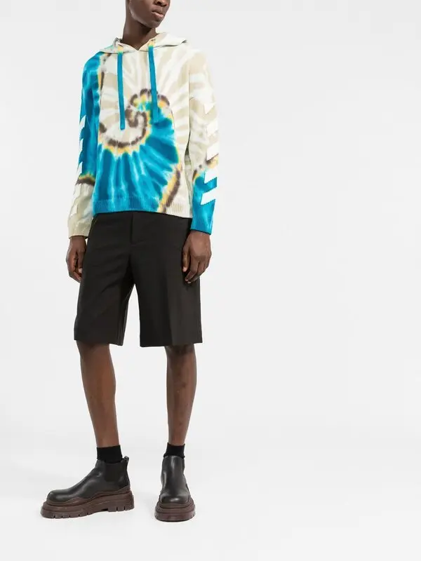 Off-White Arrows-motif Tie-dye Hoodie - Neutrals