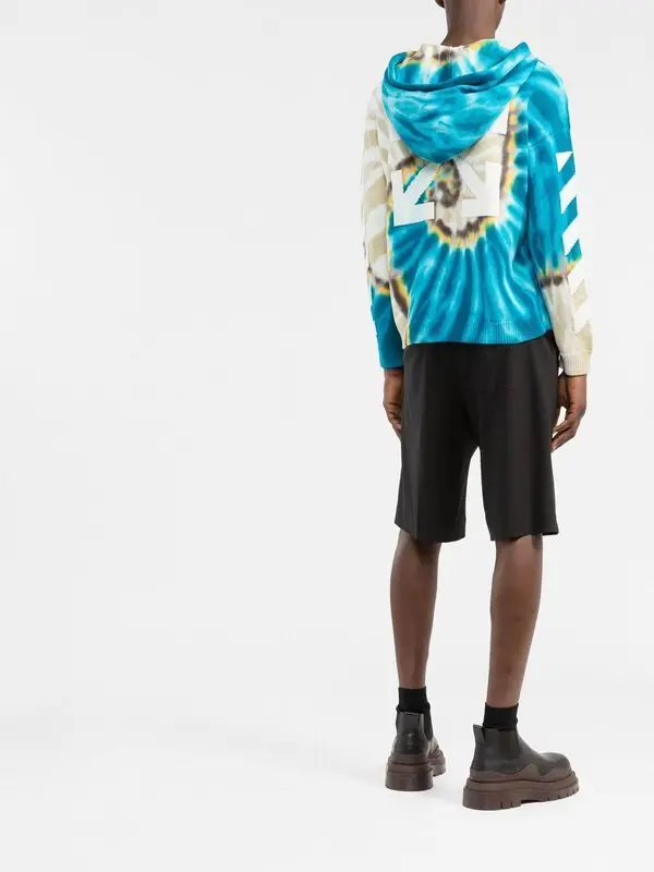 Off-White Arrows-motif Tie-dye Hoodie - Neutrals