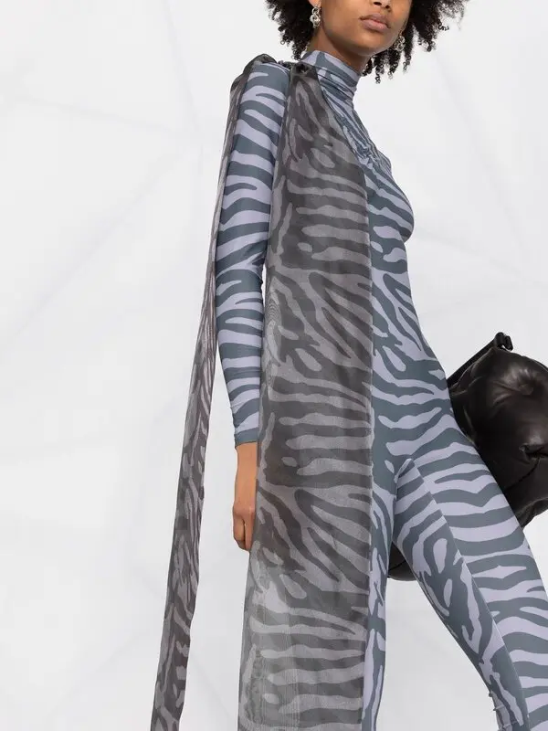 ATU BODY COUTURE Bow-detail Jumpsuit - Grey