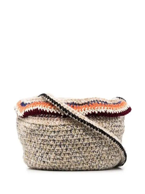 VITELLI Chunky-knit Wool Shoulder Bag - Neutrals