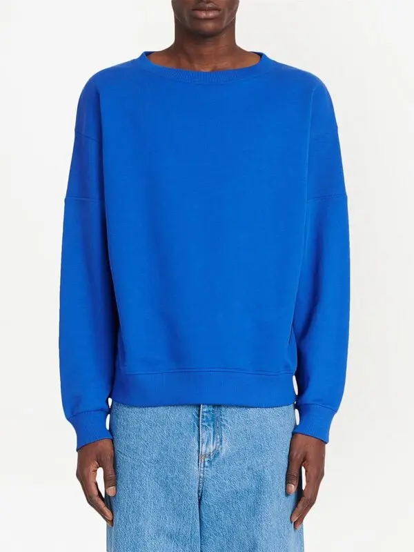 Balmain Cotton Sweatshirt With Logo Patch