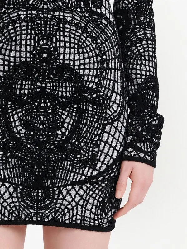 Balmain Graphic-print Fitted Dress