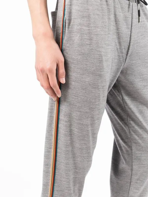Paul Smith Side-stripe Tapered Track Pants - Grey