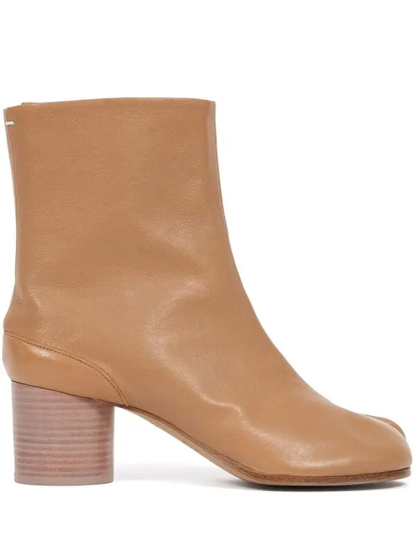 MAISON MARGIELA Tabi Leather Ankle Boots - Neutrals
