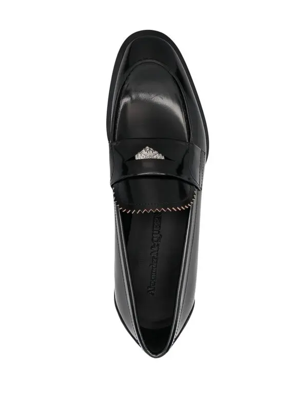 Alexander McQueen Coin-embellished Penny Loafers