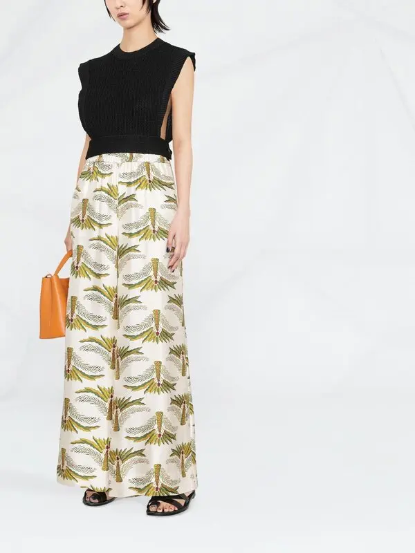 FERRAGAMO Intarsia-knit Cropped Top